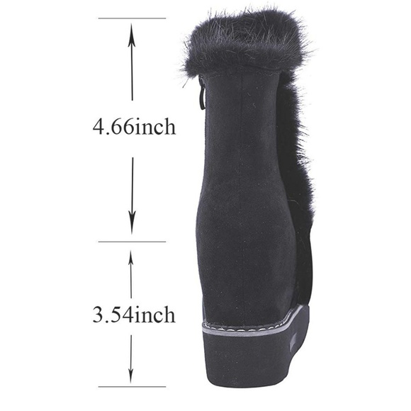jivana | Shoes | Womens Snow Wedge Winter Warm Faux Fur Ankle Boots ...